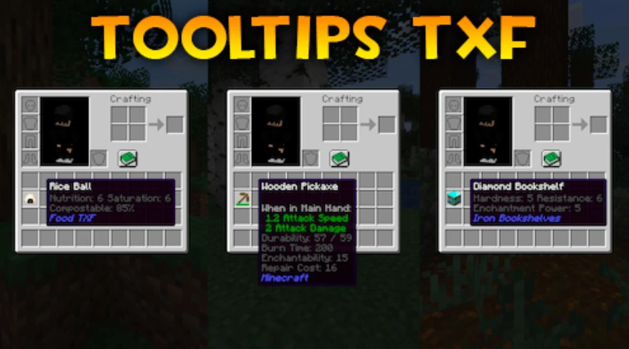 Tooltips TXF mod [Minecraft 1.21.4, 1.20.6, 1.19.4, 1.18.2] v1.0 ...