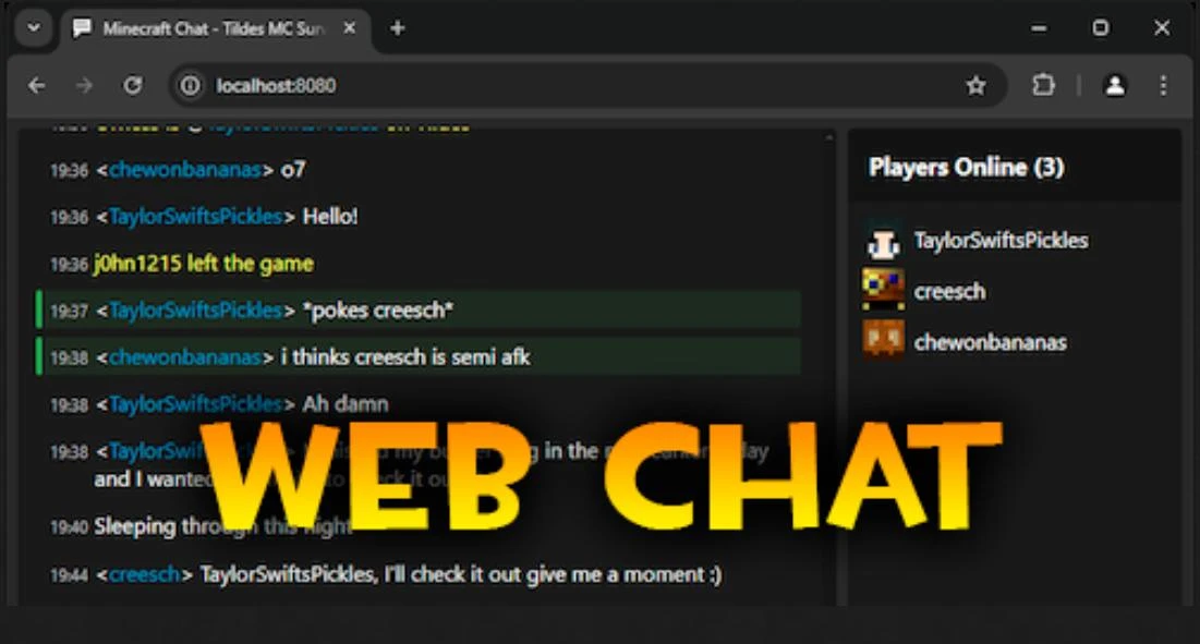 Web Chat [Minecraft 1.21.1] v1.0.0 - Minecraft