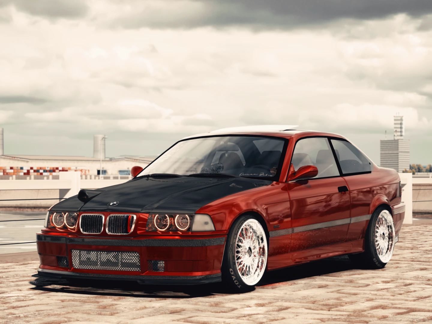 1000 HP BMW E36 M50 BİG TURBO + NOS v0.5 - Assetto Corsa