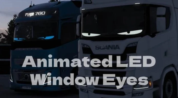 Animated LED Window Eyes v1.3 - ETS 2