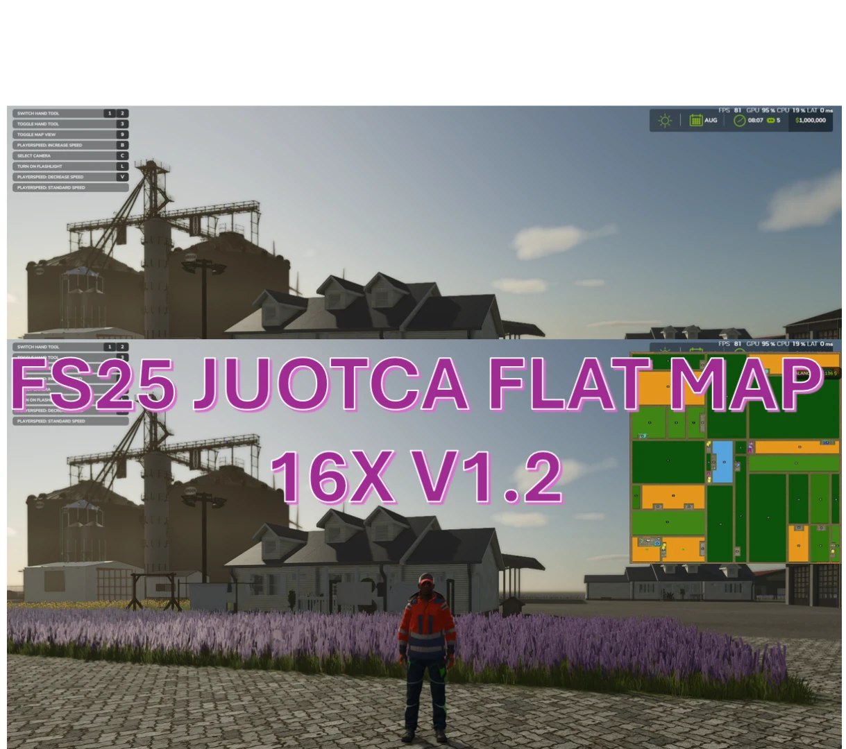 FS25 Juotca Flat Map 16X 1.2 - FS25