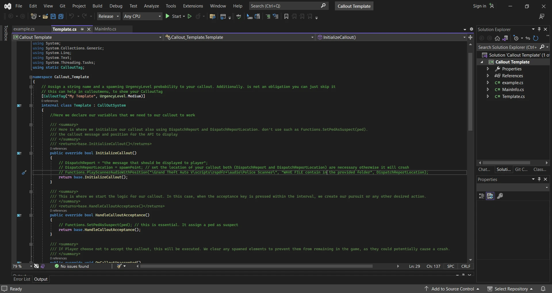 Callout Template for RSPDFR 1.0.0.0 - GTA 5