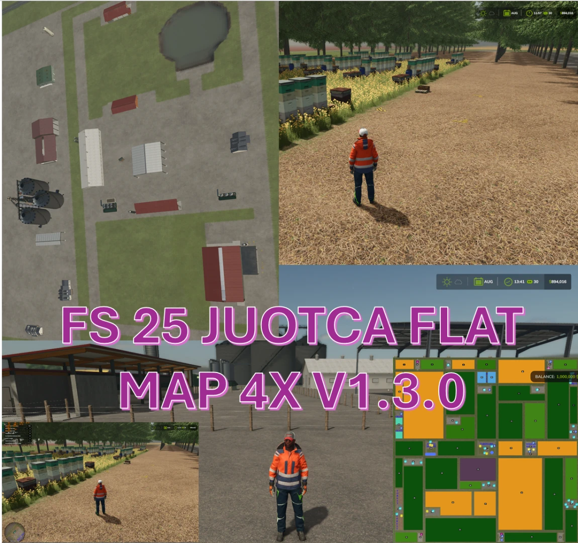 FS25 Juotca Flat Map 4X 1.3.0 - FS25