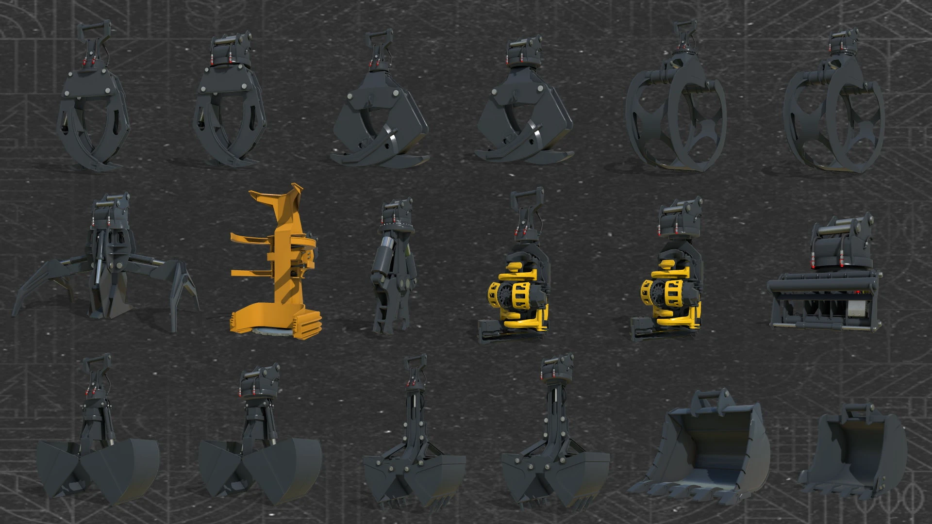 Excavator Attachments 1.0.0.0 - FS25