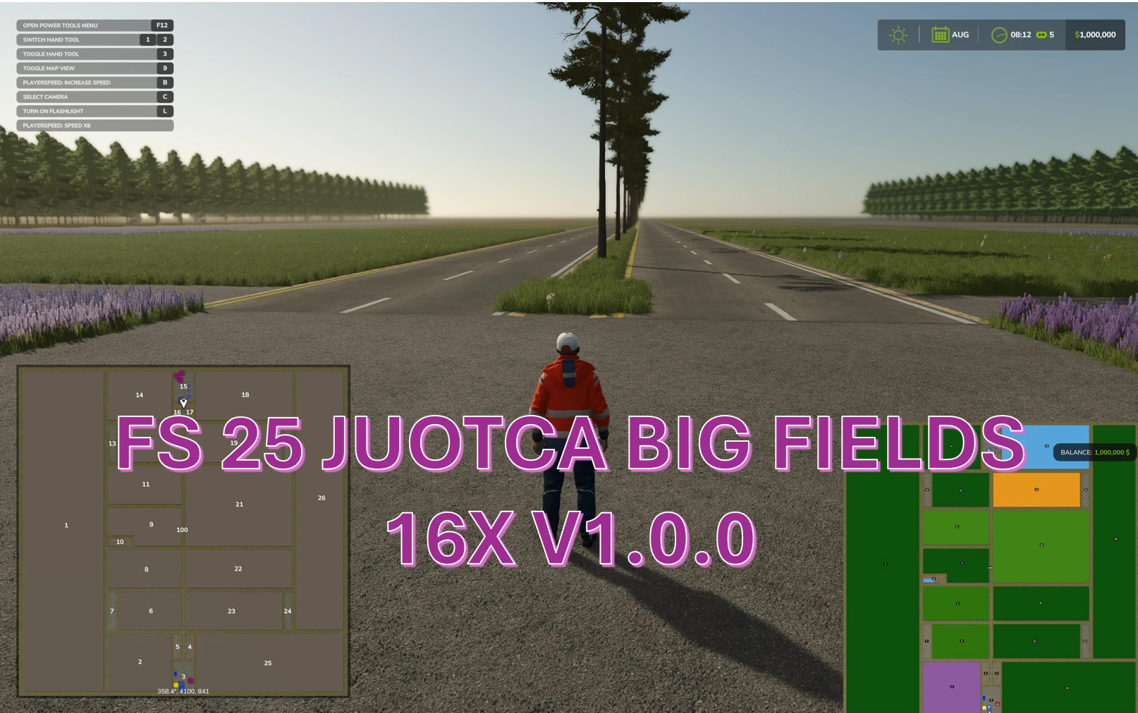 FS25 JUOTCA BIG FIELDS 16X 1.0.0 - FS25