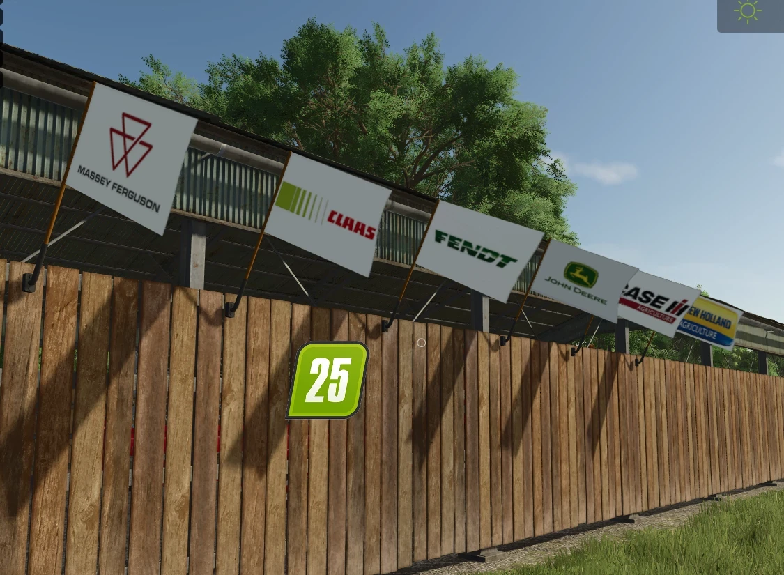 FS25 Tractor Brands Wall Flag Pack 1 v 1.1 - FS25