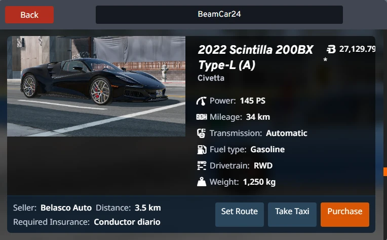 civetta scintilla - BeamNG.drive Search - ModLand.net