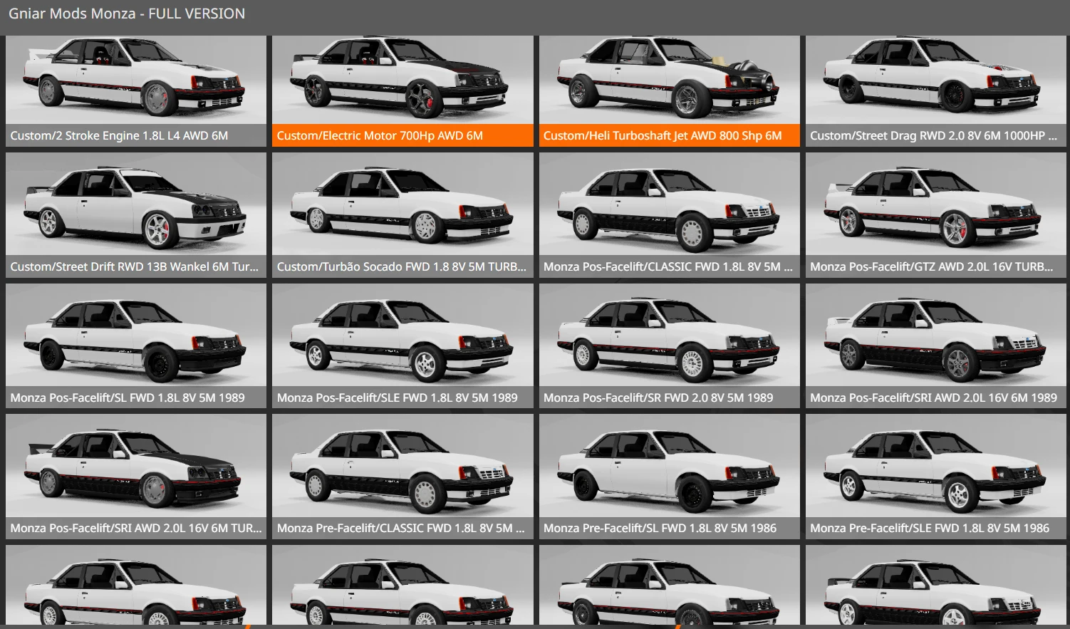 ASCONA C / CAVALIER MK2 / MONZA BEAM NG CAR MOD W/ MANY CUSTOMIZATIONS ...