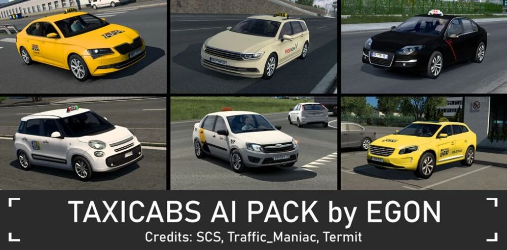Taxicabs AI pack by Egon v1.4 - ETS 2