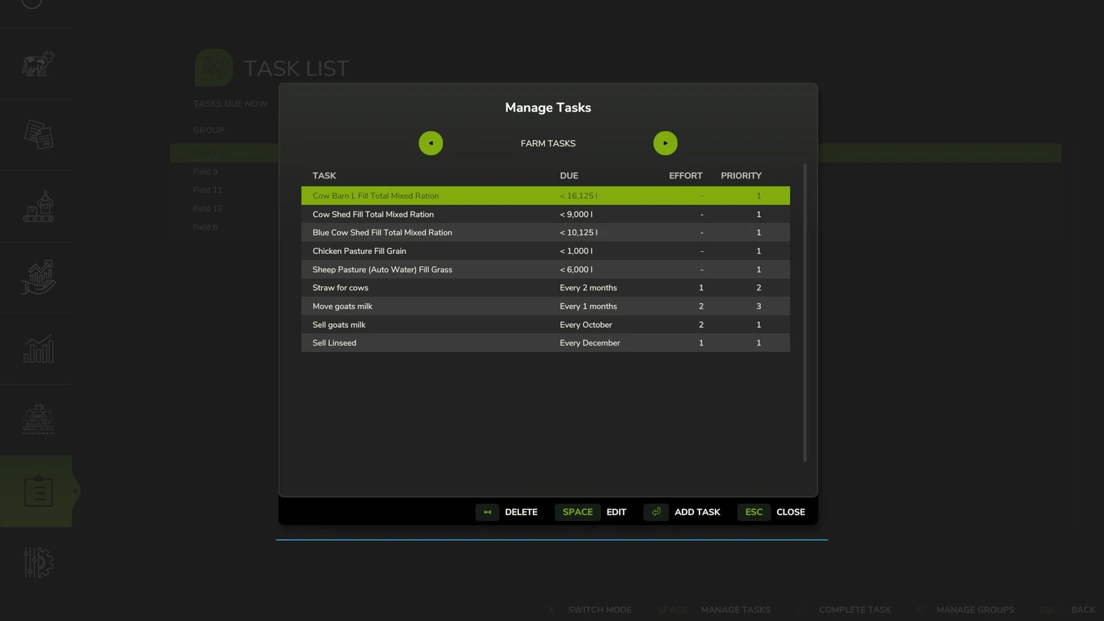 Task List 1.1.0.1 - FS25