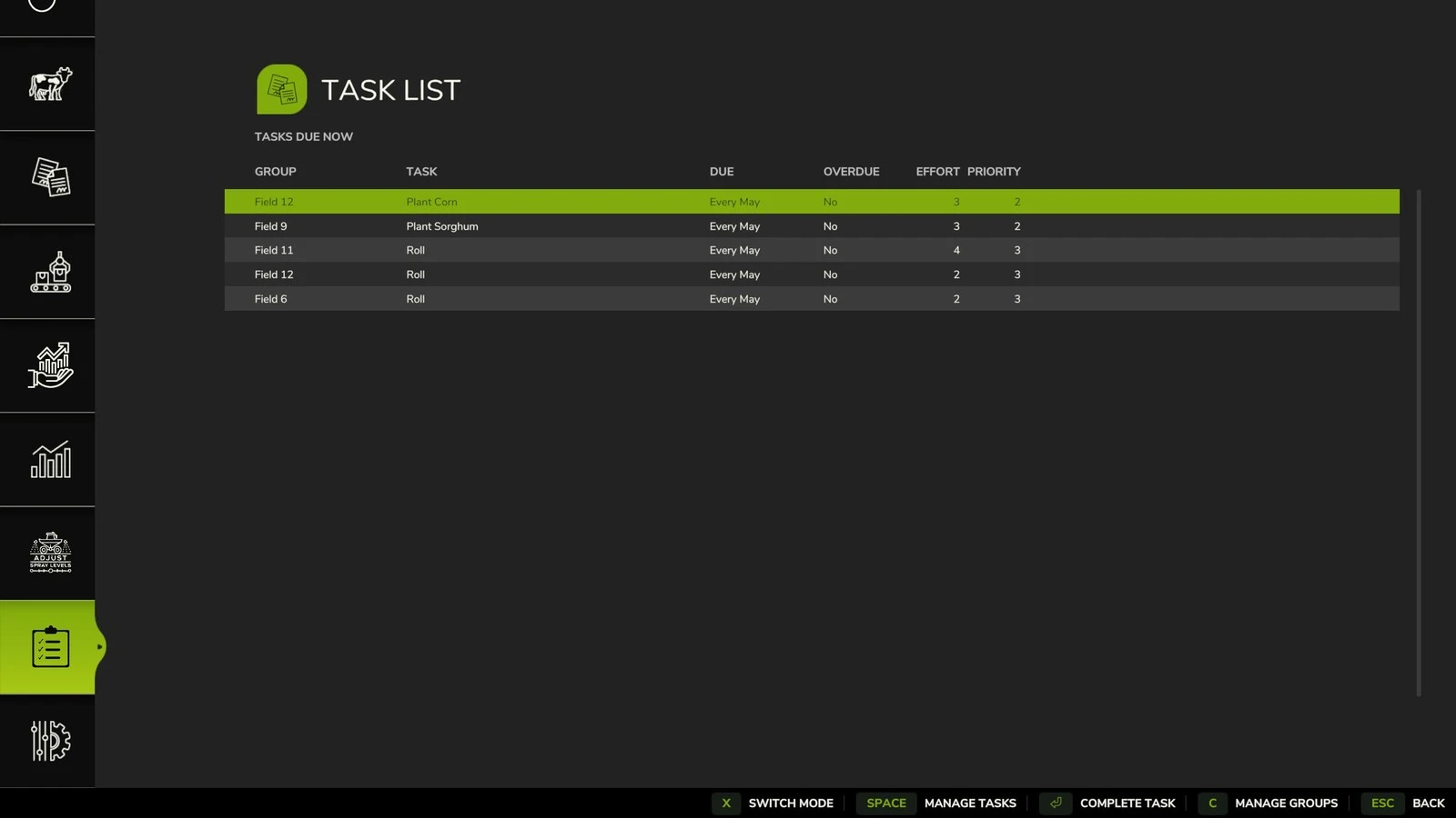 Task List 1.1.0.5 - FS25