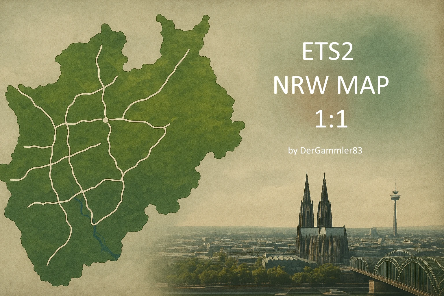 NRW 1:1 Map 1.0.4 - ETS 2