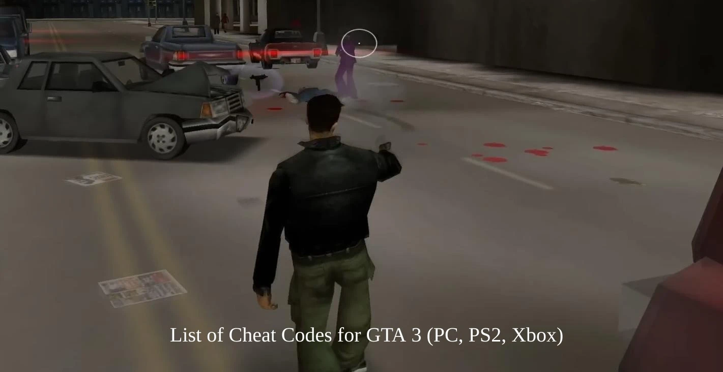 List of Cheat Codes for GTA 3 (PC, PS2, Xbox) - GTA 3