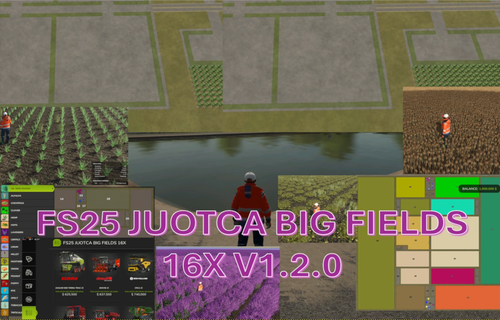 FS25 JUOTCA BIG FIELDS 16X 1.2.0 - FS25
