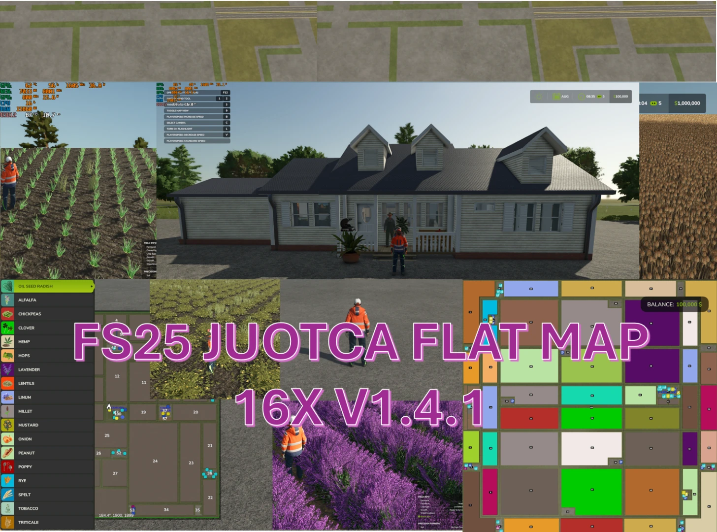 FS25 Juotca Flat Map 16X 1.4.1 - FS25