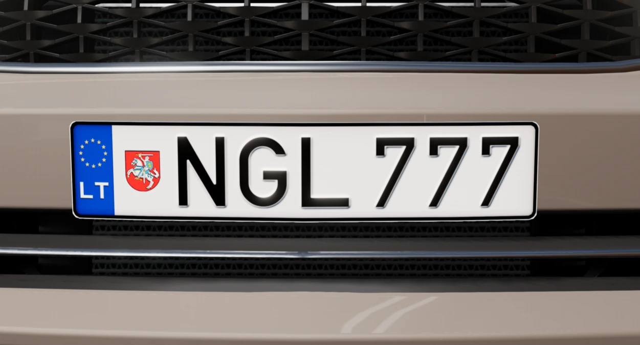 New Lithuania license plate 2023 1.1 - BeamNG.drive