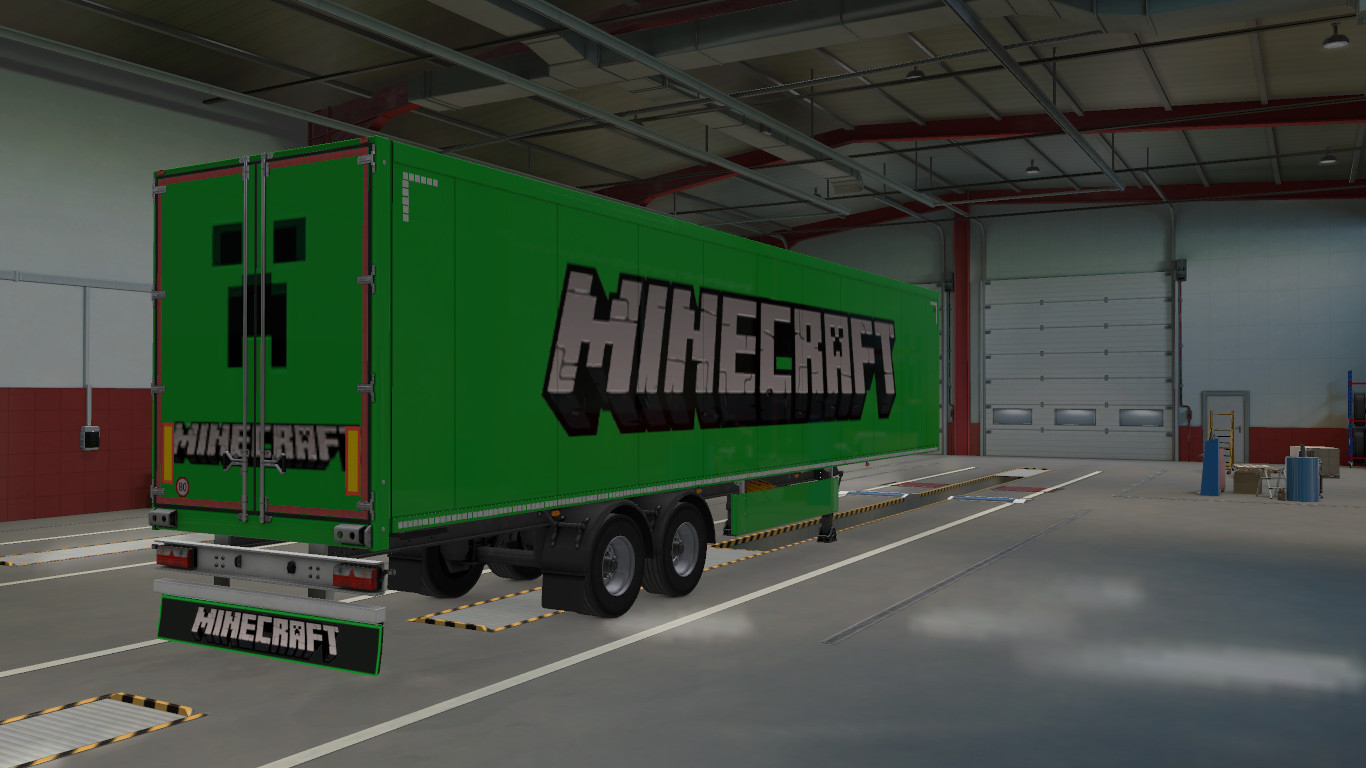 Minecraft Trailer Skin + Mudflap 0.1 - ETS 2
