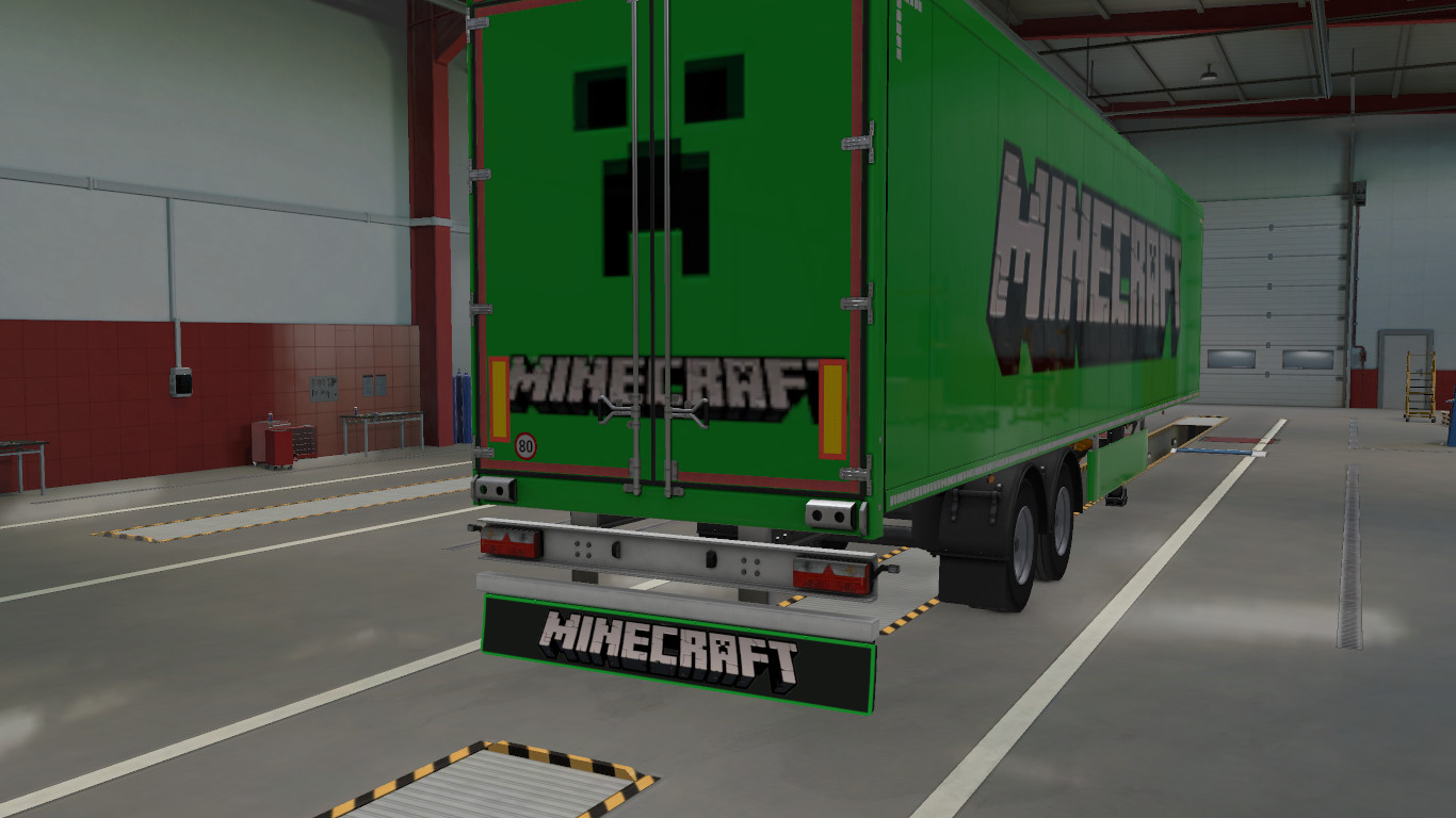 Minecraft Trailer Skin + Mudflap 0.1 - ETS 2