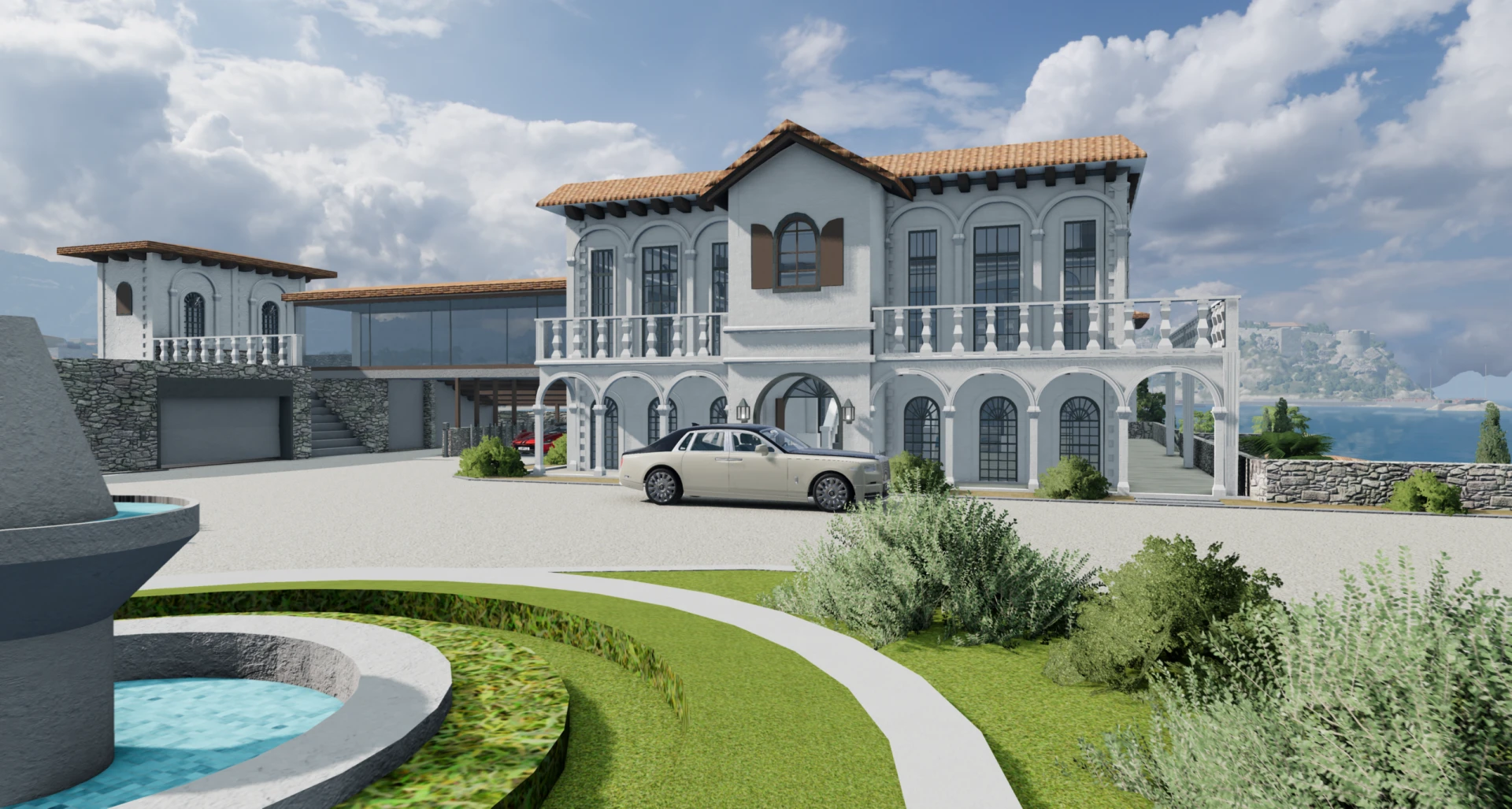 Italy Mansion (with OPENABLE garage doors, gate, and car elevator!) 2 ...