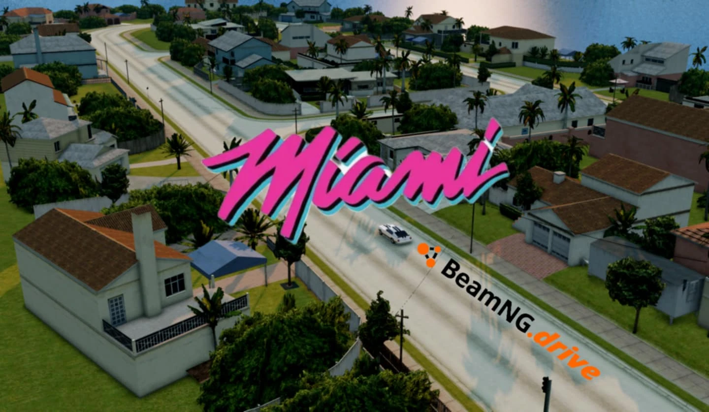 Miami City - FLORIDA - Open world driver map. REMASTERED - BeamNG.drive