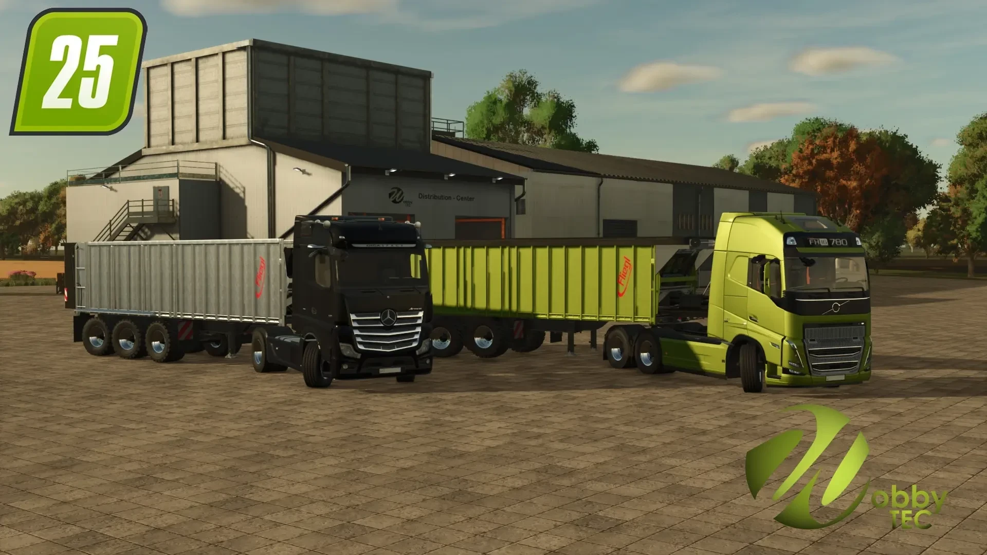 FLIEGL ASS298 3-axle push-off shield trailer WobbyTec v 1.0.1 - FS25