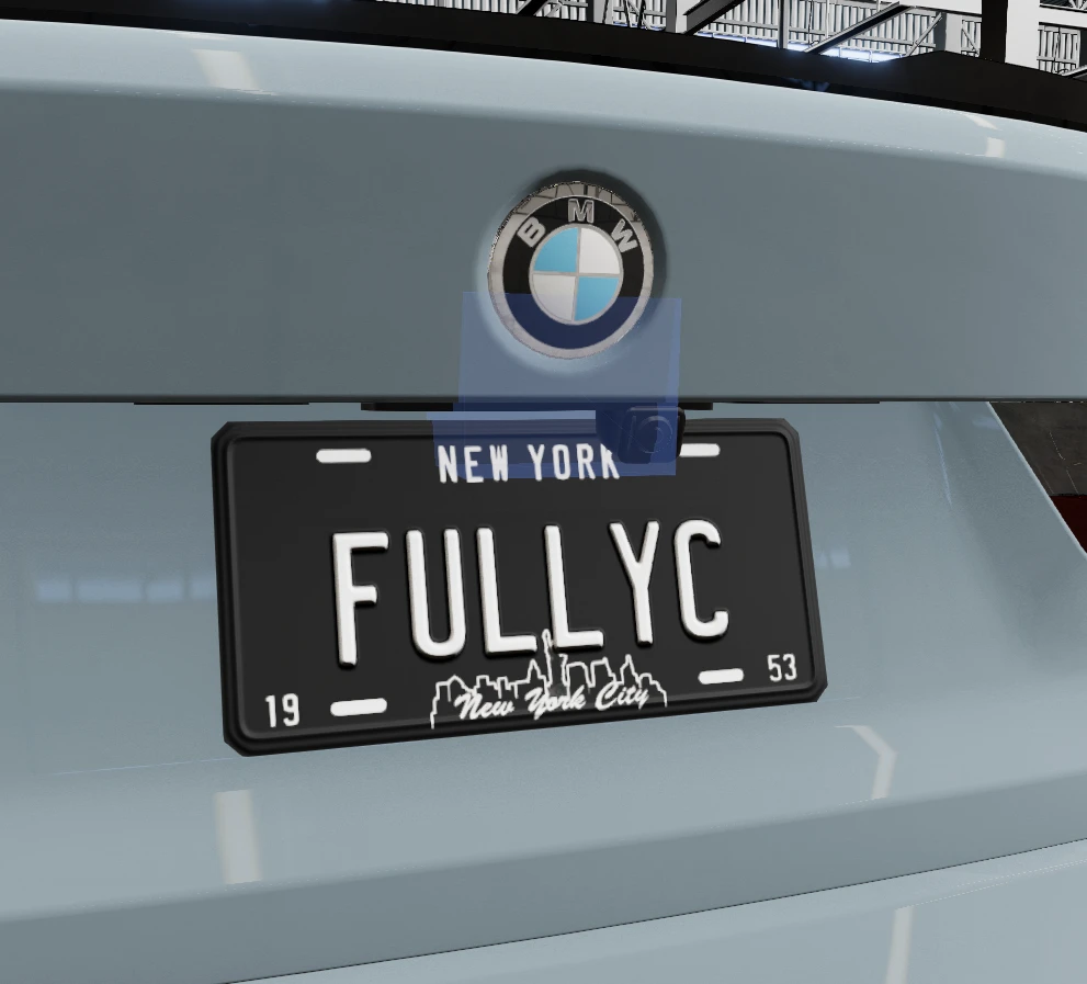 Black Custom New York License Plate FREE - BeamNG.drive