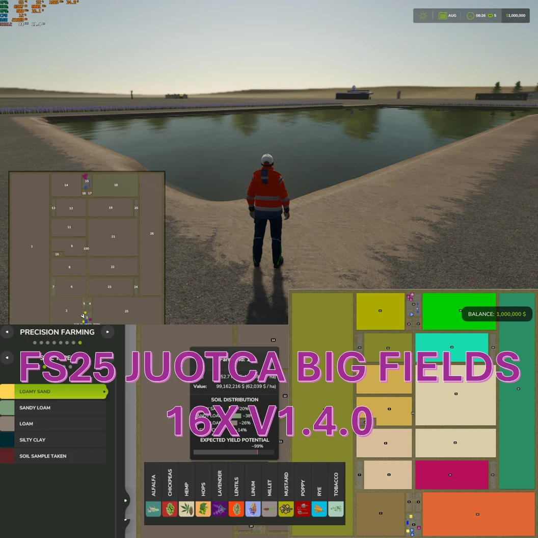 FS25 JUOTCA BIG FIELDS 16X 1.4.0 - FS25
