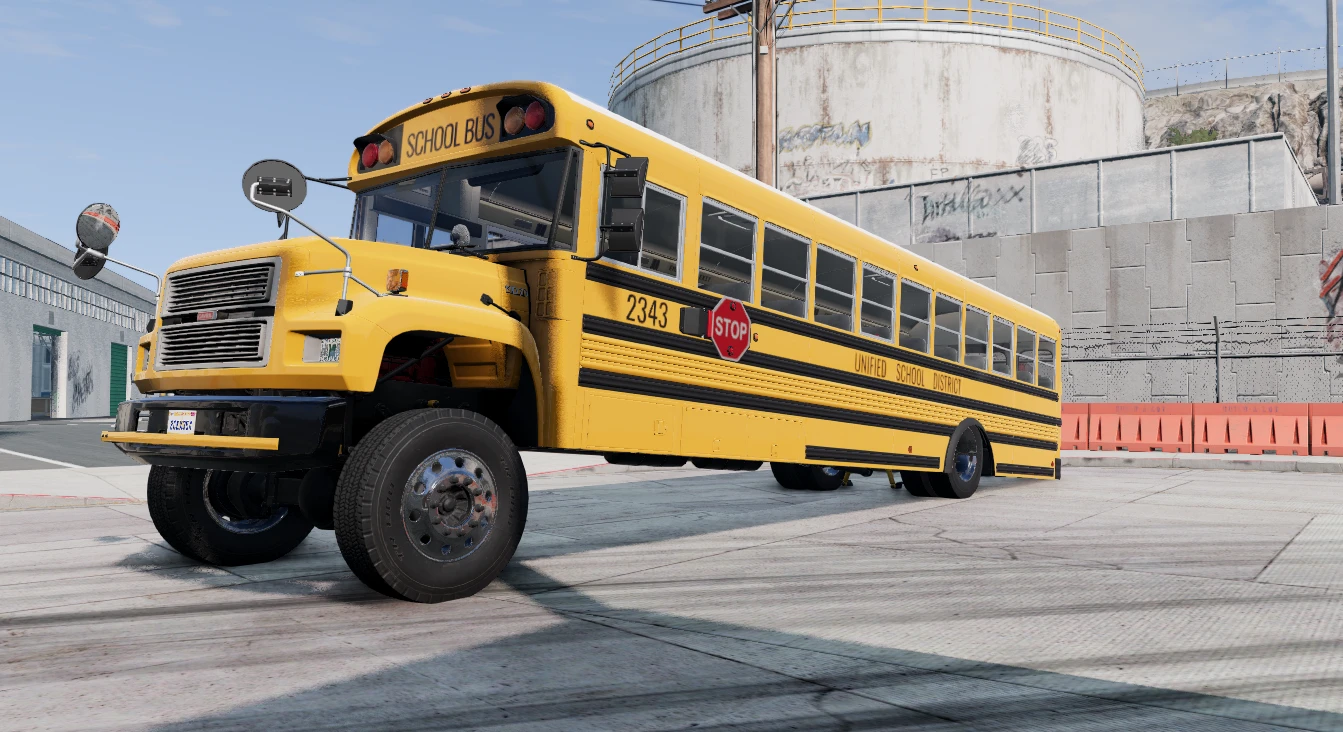 Bad Squatted MD SERIES School Bus 1 - BeamNG.drive