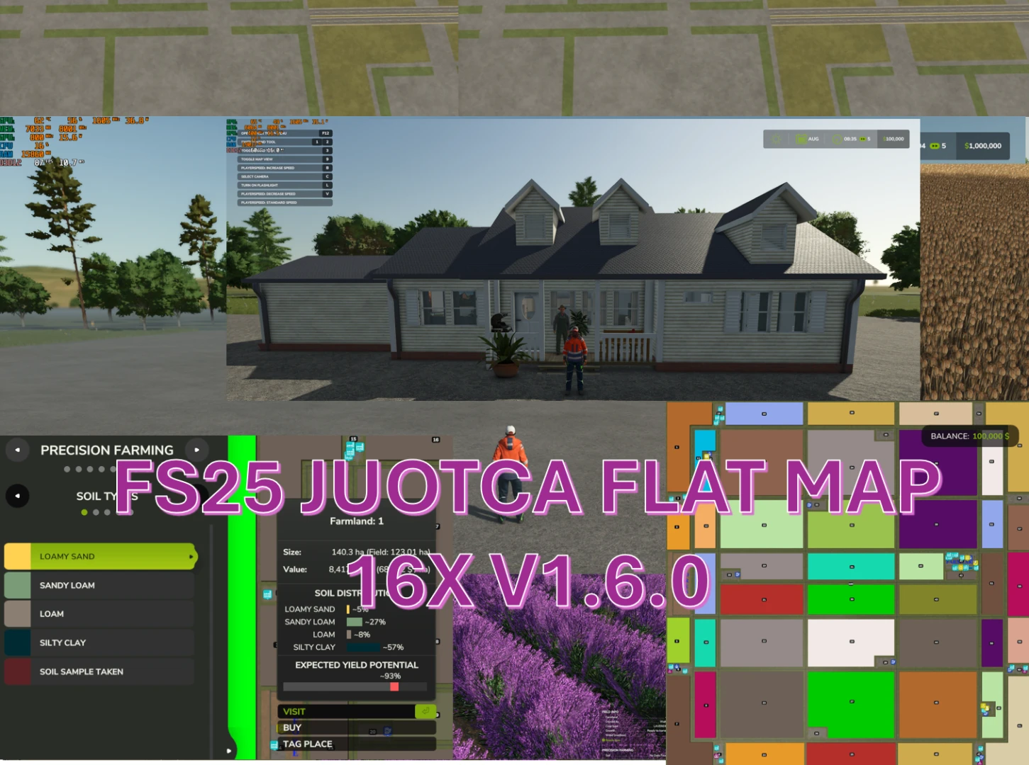 FS25 Juotca Flat Map 16X 1.6 - FS25
