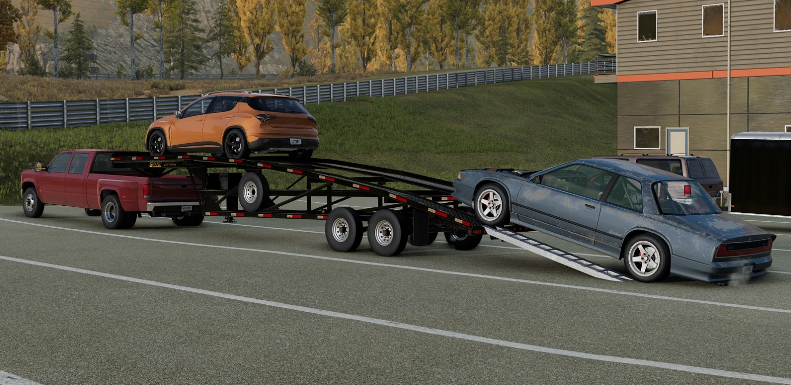 Grant Gooseneck Wedge Car Trailer v4.10 - BeamNG.drive
