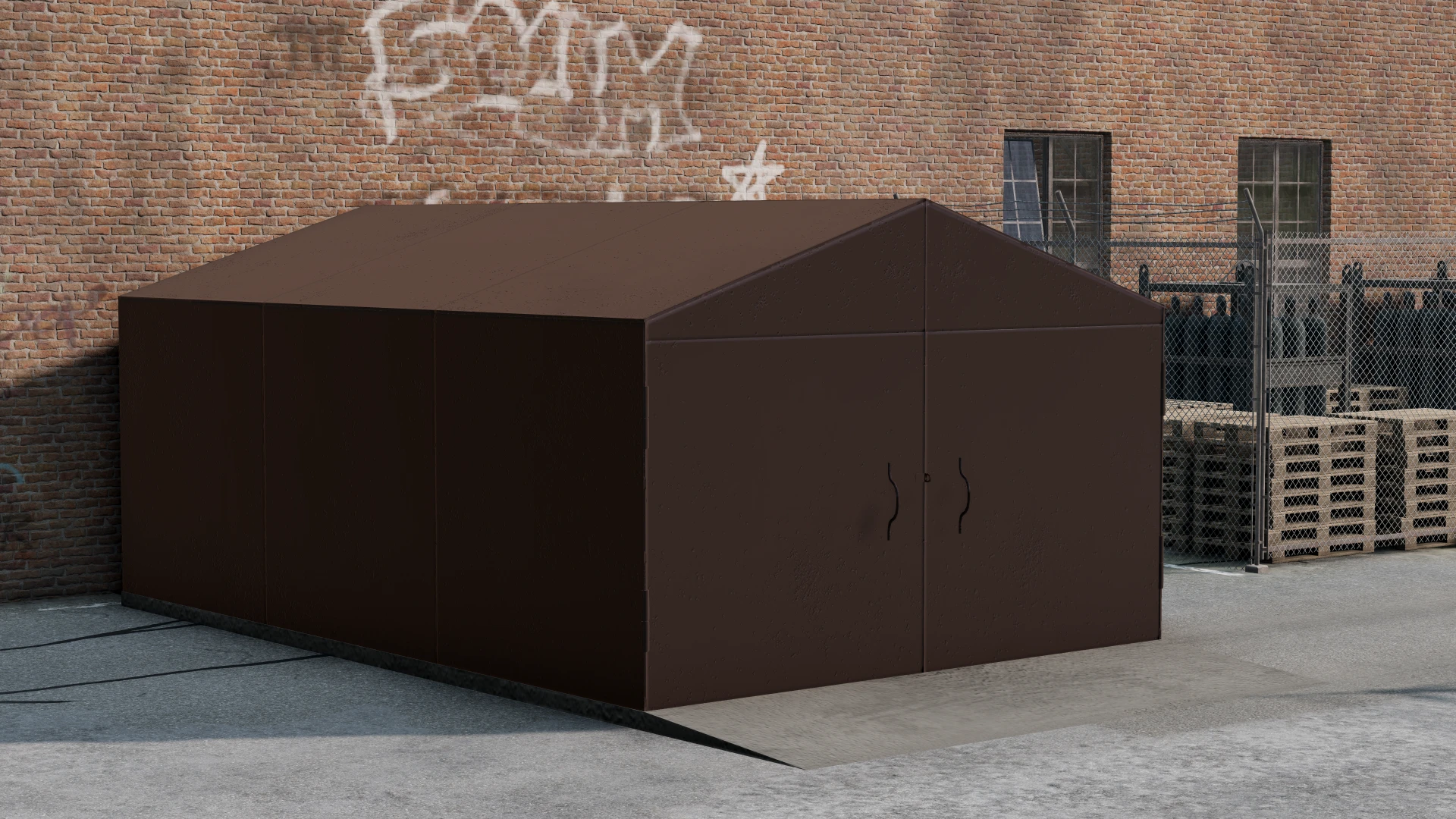 Destructible Metal Garage v1.0 - BeamNG.drive