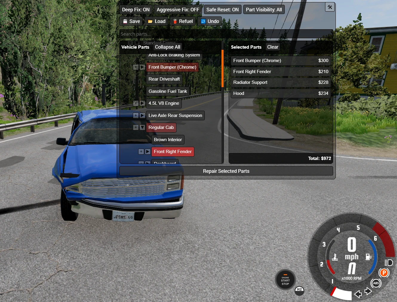 Individual Part Repair Menu v3.6 - BeamNG.drive