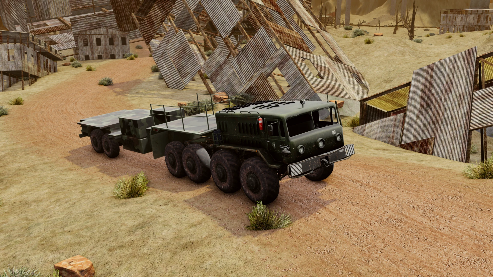 Maz-535 with semi-trailer v2.0 - BeamNG.drive