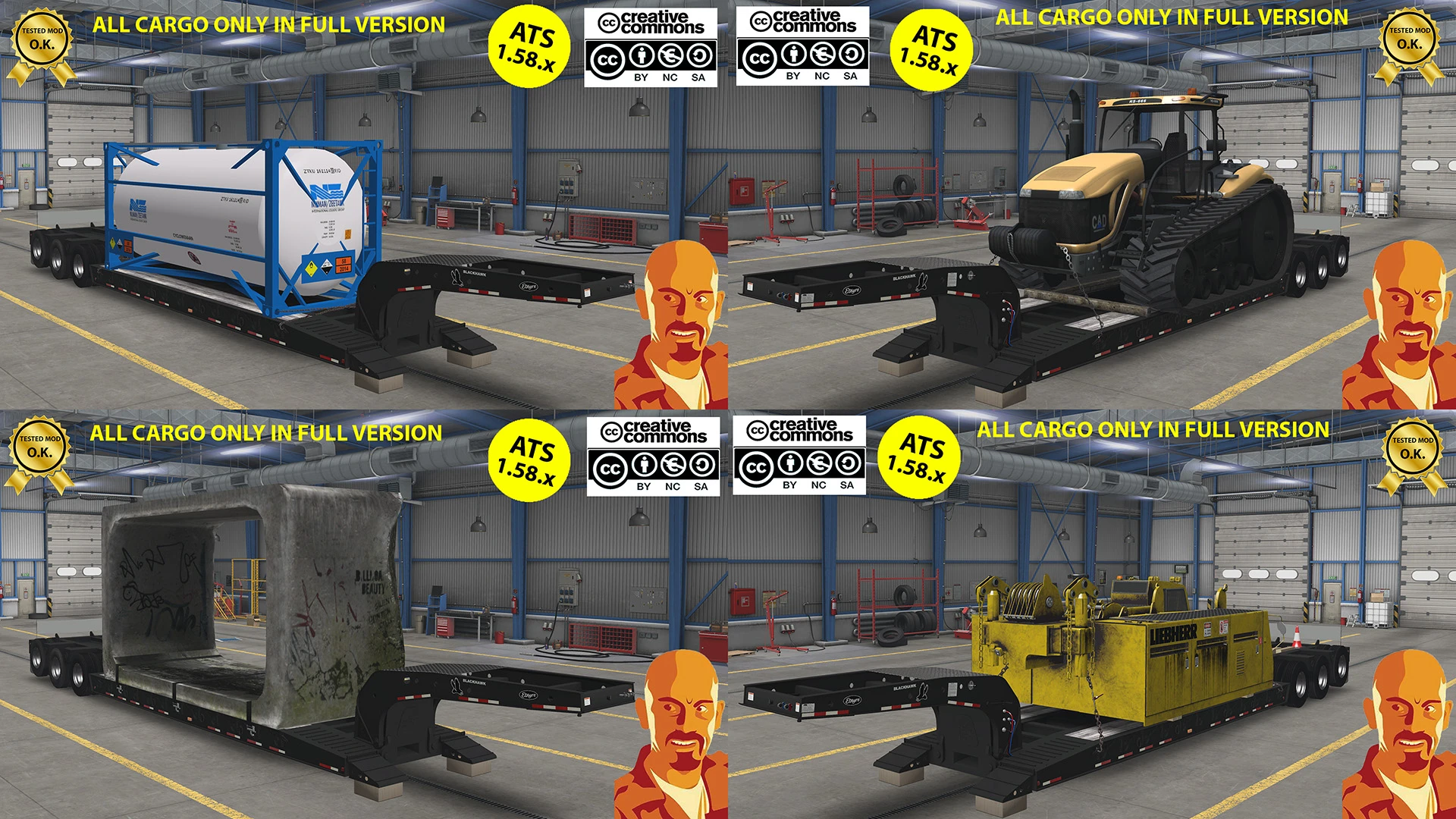 ETNYRE BLACK HAWK LOWBOY TRAILER v1.0 ATS 1.58.x v1.0 - ATS